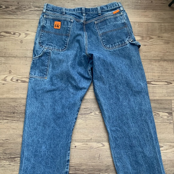 Wrangler | Jeans | Wrangler Work Jeans With Orange Decals | Poshmark